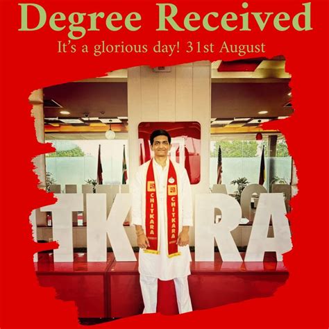 Graduate Degree Graduation Chitkara Chitkaraalumni Cuietsenior