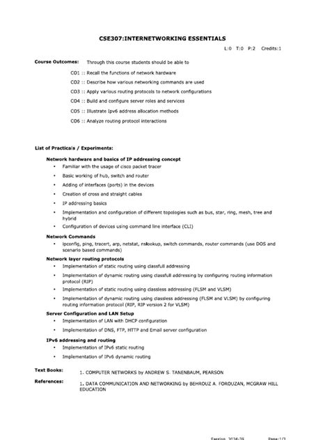 Cse307 Internetworking Essentials Pdf