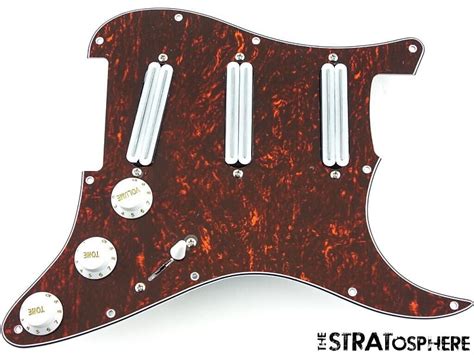 New High Output Rails Loaded Pickguard For Fender Strat Red Reverb
