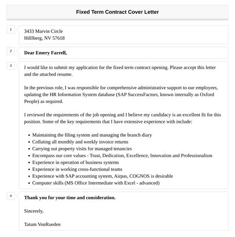 Fixed Term Contract Cover Letter Velvet Jobs