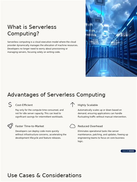 What Is Serverless Computing Pdf Cloud Computing Scalability