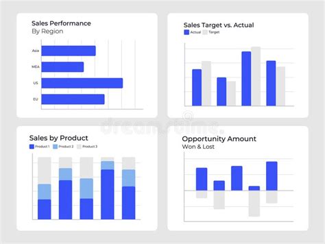 Business Strategy Tracking Ui Dashboard Chart Set Stock Vector Illustration Of Information