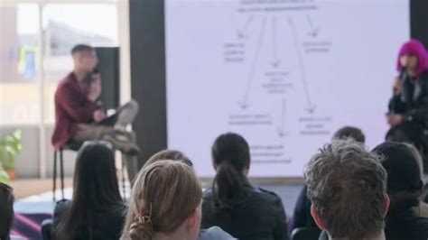 Male And Female Speakers Giving Speech T Stock Video Pond5