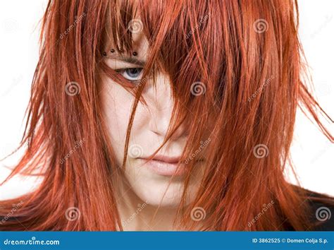 Cute Redhead Girl With Messy Hair Stock Image Image Of Caucasian
