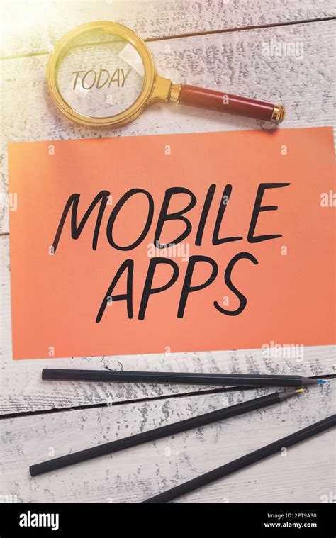 Conceptual Display Mobile Apps Business Idea A Software Application
