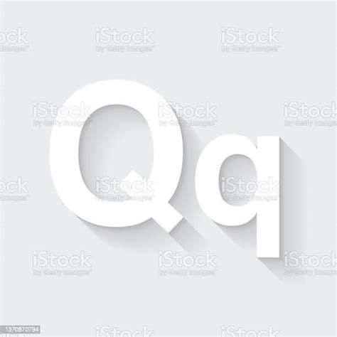 문자 Q 대문자 및 소문자 빈 배경에 긴 그림자아이콘 플랫 디자인 그림자에 대한 스톡 벡터 아트 및 기타 이미지 그림자