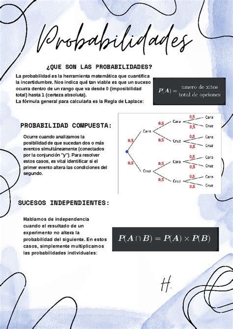 Probabilidades Conceptos Clave Y Fórmulas Esenciales Studocu