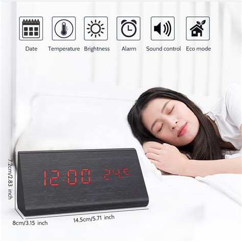 Voice Activated LED Time Temperature Dual Display Vicedeal