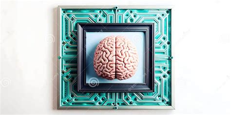Ai Driven Digital Brain Frame Concept As A Minimalistic Border Frame