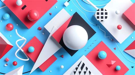 Premium Photo 3d Rendering Of Geometric Shapes