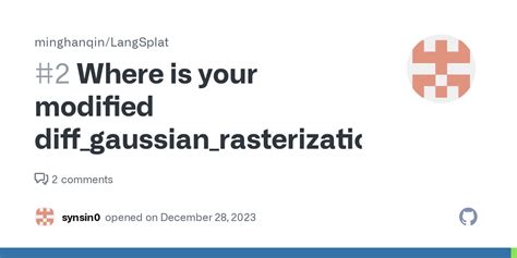 where is your modified diff gaussian rasterization · issue 2