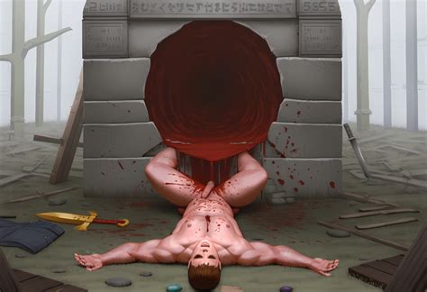 Rule 34 Ai Generated Altar Blood Blood Dripping Blood On Chest Blood