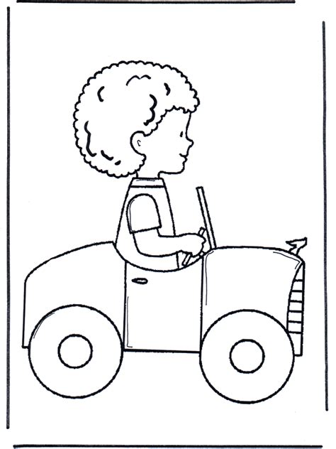 Petit Gar On En Voiture Coloriages Enfants