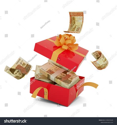 Pakistani Rupee Notes Inside Open Red Stock Illustration 2138155145