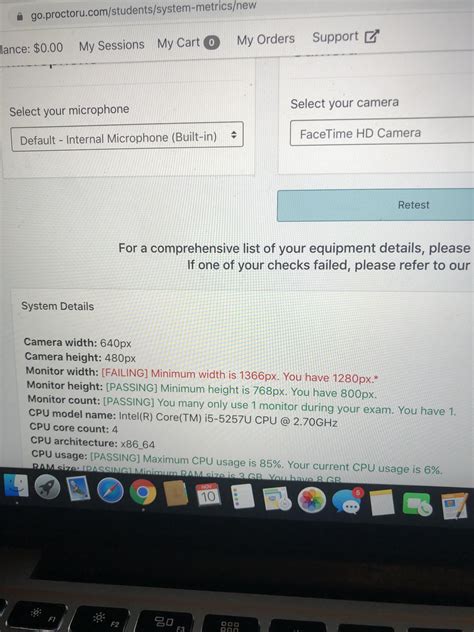 Has Anyone Had This Problem With Proctoru Its Says My Monitor Width Is Not Big Enough Do I