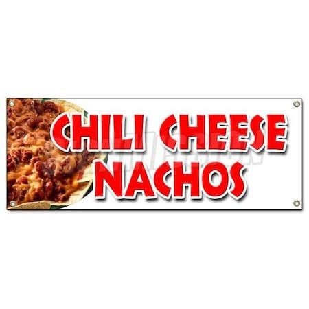 Signmission Chili Cheese Nacho Banner Sign Snack Melted Mexican Food