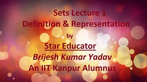 Setslecture1 Youtube