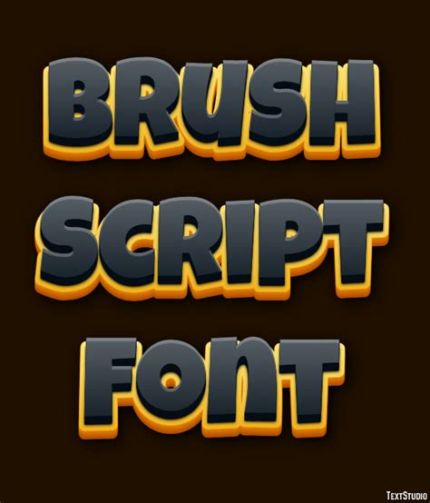 Brush Script Font Text Effect and Logo Design Font