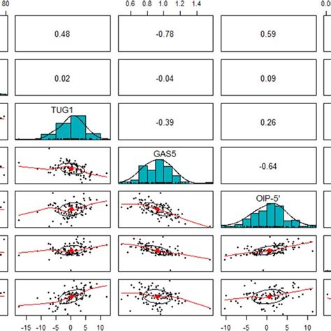 Correlation Matrix Showing The Distribution Of Each Variable On The