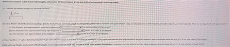 Solved A Evaluate The Definite Integral By The Limit
