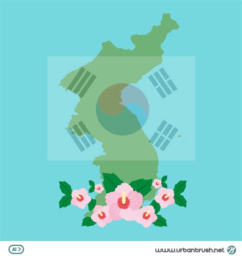 한반도 일러스트 Ai 무료다운로드 Free Korea Vector 어반브러시