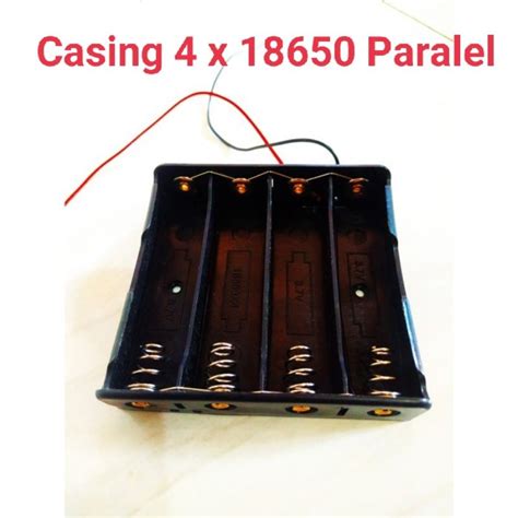 Jual Box Baterai 4x 18650 Paralel Dengan Kabel Shopee Indonesia