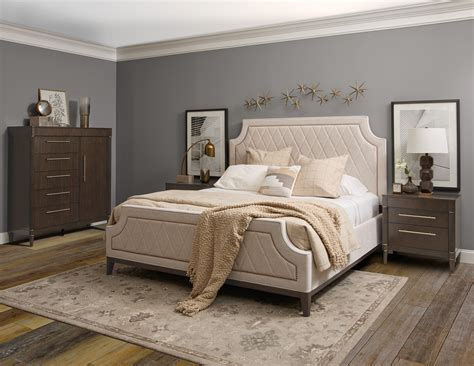 Asher Park Upholstered Bedroom Set In Brown By Pulaski 1stopbedrooms