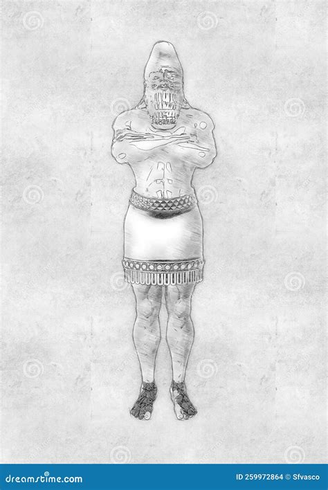 King Nebuchadnezzar`s Dream Statue Daniel`s Prophecies Antique Black