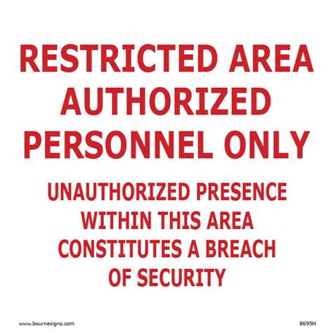 338695 Sign Isps Code Restricted Area Wv8695lq 250x500mm Impa Code