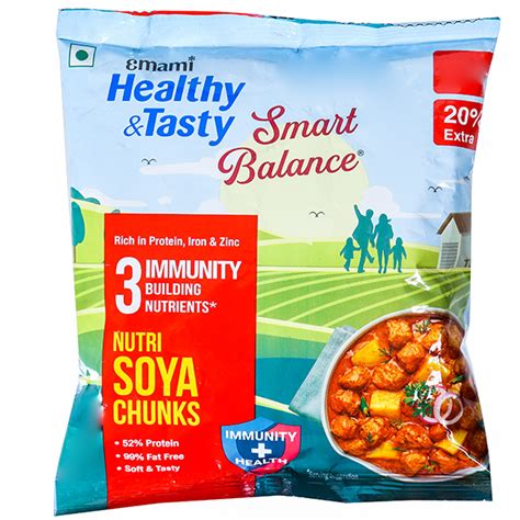 Buy Emami Healthy And Tasty Nutri Soya Chunks Refill 20 Extra 35 G Online At The Best Price