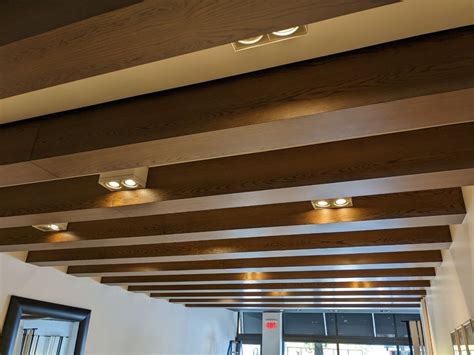 Commercial Room With Wood Beams Armstrong Ceiling Solutions