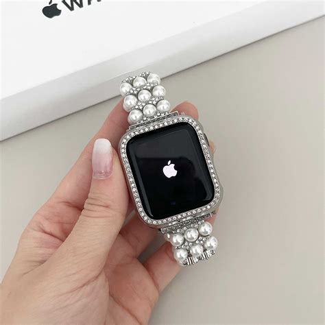 필름증정 애플워치 큐빅진주 스트랩 케이스 1 2 3 4 5 6 7 8 세대 Se 시계줄 밴드 줄질 실리콘 스포츠밴드 밀레니즈루프 메탈 유니크 베젤링 에이블리