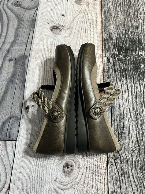 Aetrex Ada Comfort Leather Mary Jane Shoes Gem