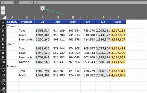 how to group columns and rows excel and adam