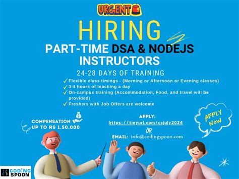 coding spoon on linkedin hiring dsa nodejs mern instructor training