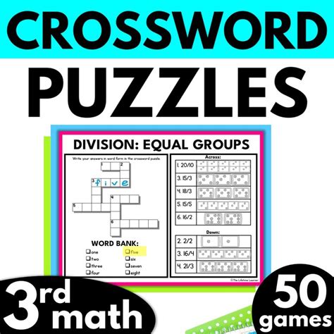 3rd Grade Math Crossword Puzzles Printable Worksheets And Games