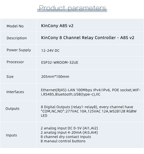 4g Esp32 8ch Relay Module With Manual Buttons A8s V2 Smart Home