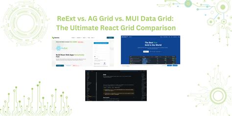 ReExt vs. AG Grid vs. MUI: Best React Grid Library Compared