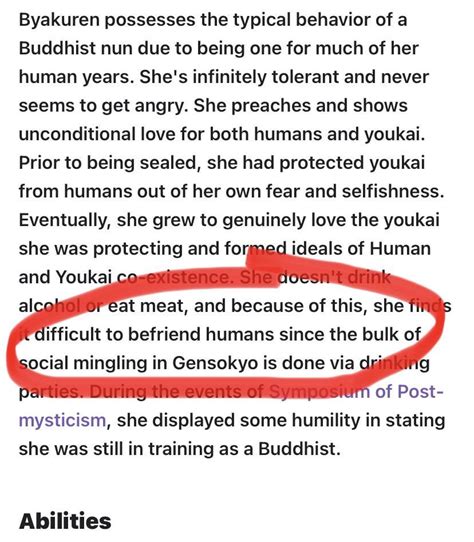 I Heard Byakuren Doesnt Actually Drink Wheres The Source For This R