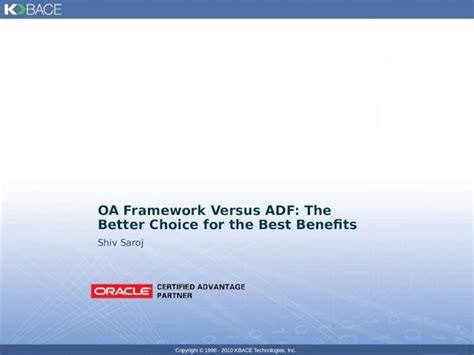Pptx Oa Framework Versus Adf 1 Dokumentips