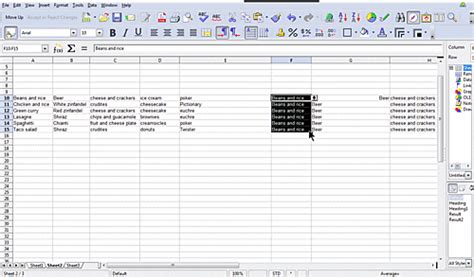 openoffice calc get distinct values column