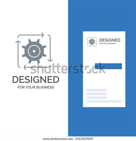 Workflow Automation Development Flow Operation Grey Stock Vector Royalty Free