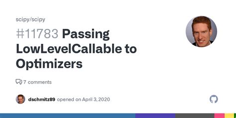 Passing Lowlevelcallable To Optimizers · Issue 11783 · Scipyscipy