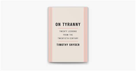 ‎on Tyranny By Timothy Snyder On Apple Books