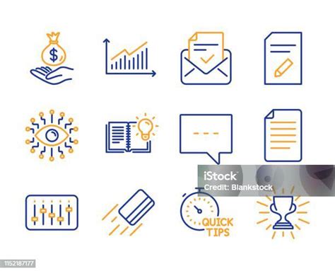 승인 된 메일 블로그 및 그래프 아이콘을 설정 합니다 신용 카드 파일 및 인공 지능 표지판 벡터 0명에 대한 스톡 벡터 아트 및 기타 이미지 Istock