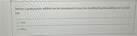 Before A Prokaryotic Mrna Can Be Translated It Must