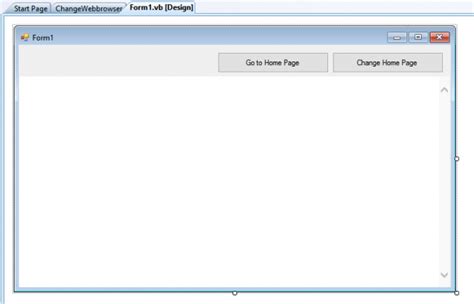 How To Change Web Browser Home Page In VB Net