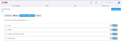 Creating Usage Packages Documentation Jaze Isp Manager