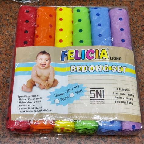 Jual Bedong Felicia Rainbow Polkadot Warna Tua 90 X 100cm Isi 6 Pcs Shopee Indonesia