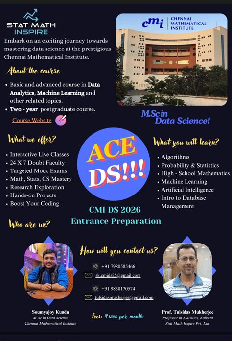 🚀 Ace Cmi Data Science Entrance 2026 🚀 Dreaming Of Cracking Cmis M